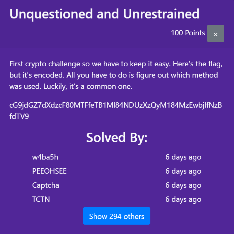 [crypto][Pointer Overflow CTF 2023] Unquestioned and Unrestrained