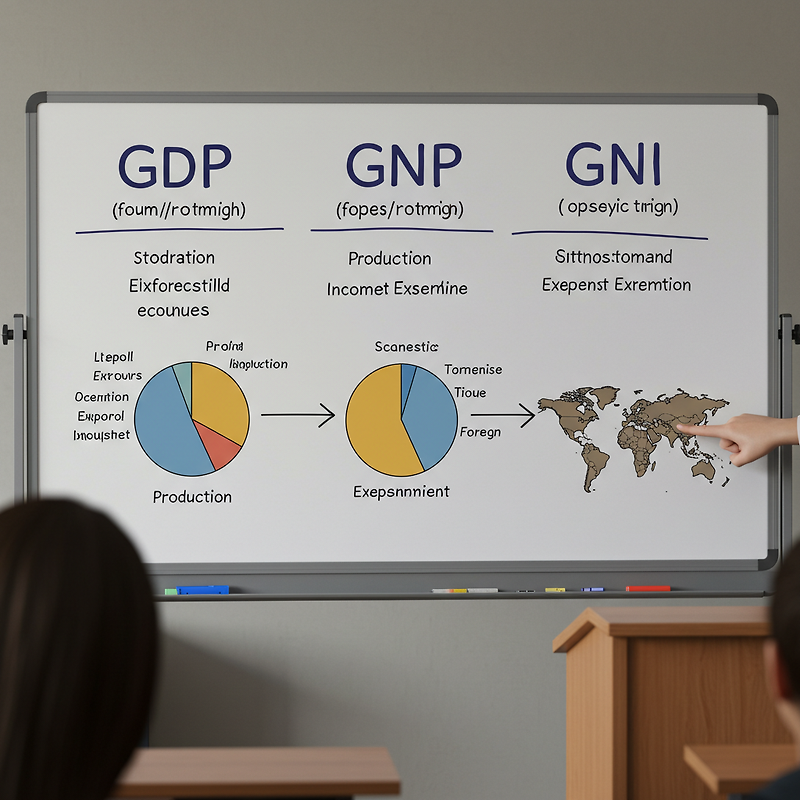 GDP, GNP, GNI 차이점과 경제 성장의 의미