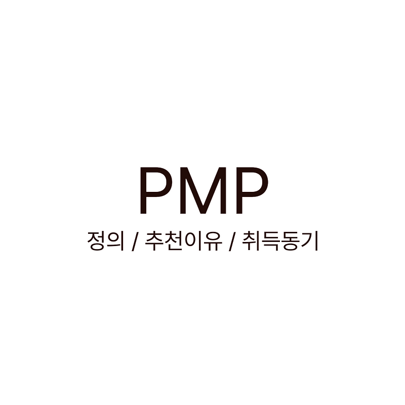 1-3. PMP는 무엇인가 / 추천이유 / 취득동기
