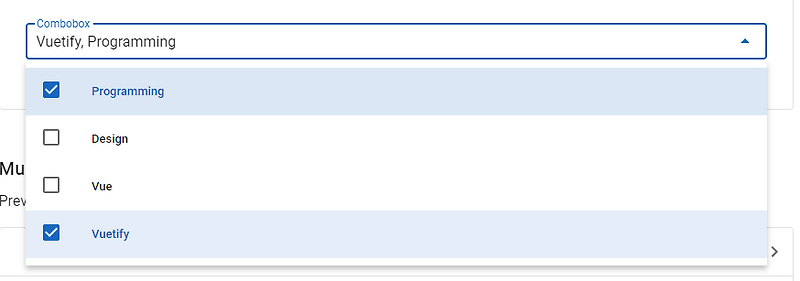 [Vue.js] vuetify v-combobox item list 스타일 변경