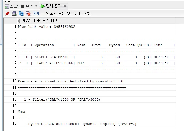 [Oracle_Tibero #1] 실행계획(Explain plan) 간단 확인 비교