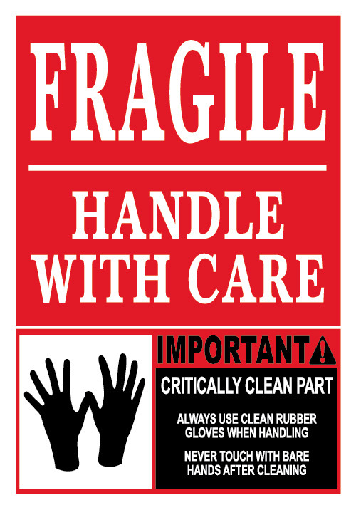 산업 현장 필수템! "FRAGILE" & "CRITICALLY CLEAN PART" 스티커 맞춤 제작