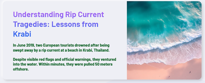[Safety Management · Safety Education · Public Safety] “Fatal Thai Beach Incident: The Cost of ...