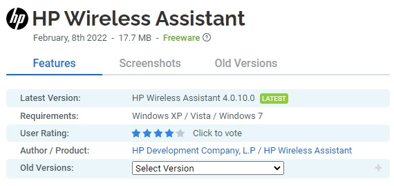 HP Wireless Assistant 무료 다운로드