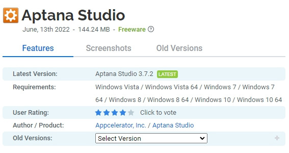Aptana Studio 무료 다운로드
