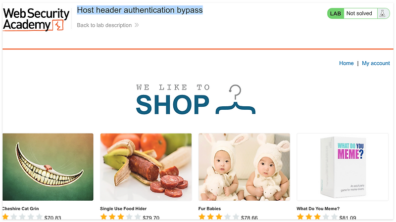 Burp : Host header authentication bypass