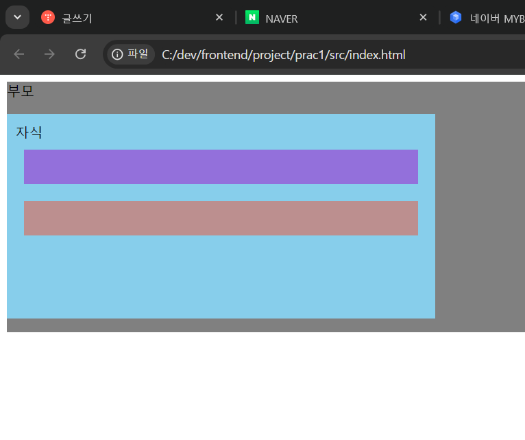 [css] height:100%를 줬는데 박스가 부모 박스보다 커지면 다음 문제를 체크하자