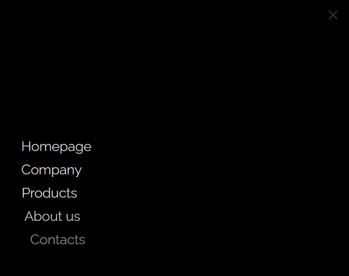 [해피CGI][cgimall] 클릭하면 서서히 나오는 오버레이 메뉴 기본형 overlay menu