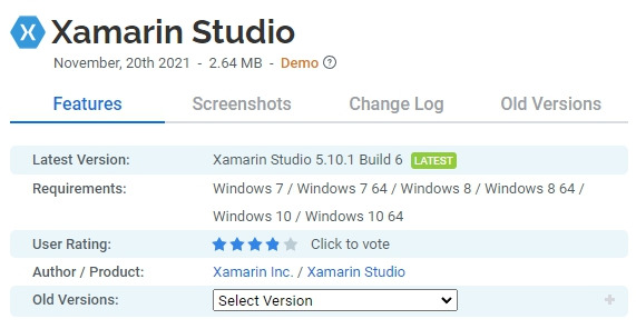 Xamarin Studio 무료 다운로드