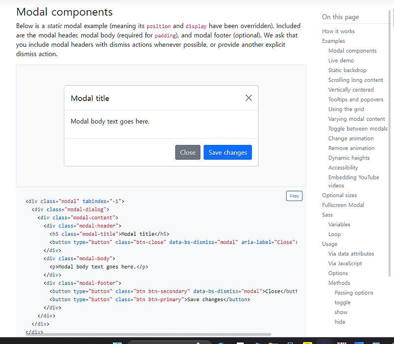 How to show modal use javascript (Bootstrap Modal Show ) - 자바스크립트로 모달창 조정하기