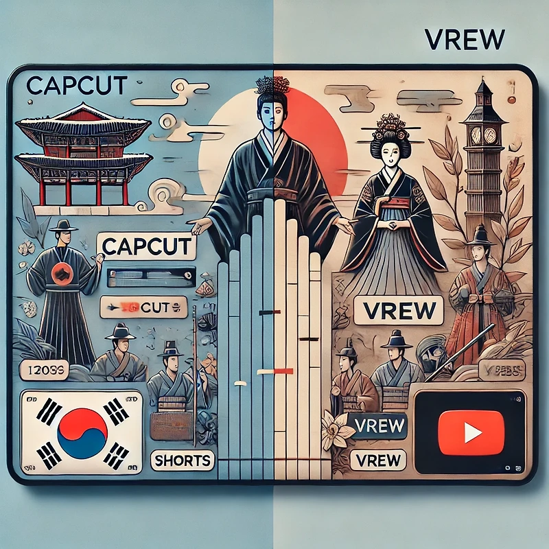 유튜브 쇼츠 편집에 강한 CapCut, 긴 영상 자막 편집은 Vrew가 강세