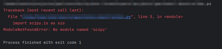 No Module Named Scipy 해결 방법