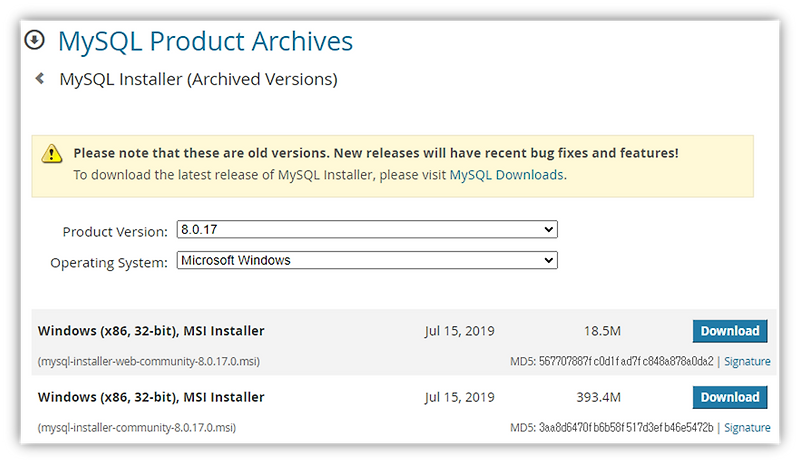 MySQL 설치 — Data Analyst Hwang