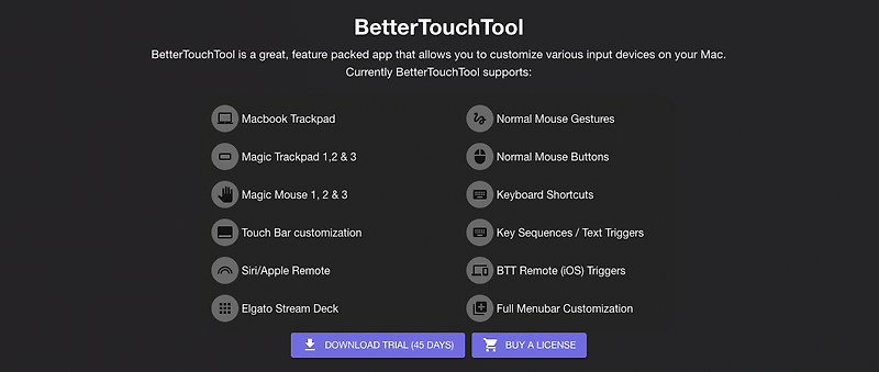 BetterTouchTool (BTT) 다운로드 - 맥북 필수 앱