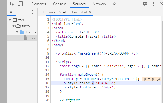 "# JavaScript 30" 강의 - 09. Dev Tools Domination