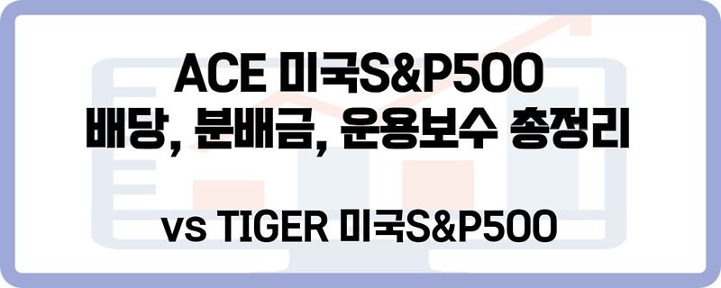 [주식] ACE 미국 S&P500 배당 분배금 운용보수, TIGER 미국 S&P500과 비교