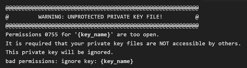 Docker container | ssh restart 시 Permissions 0755 for '{key_name}' are too open. — 초보 개발자의 일기장
