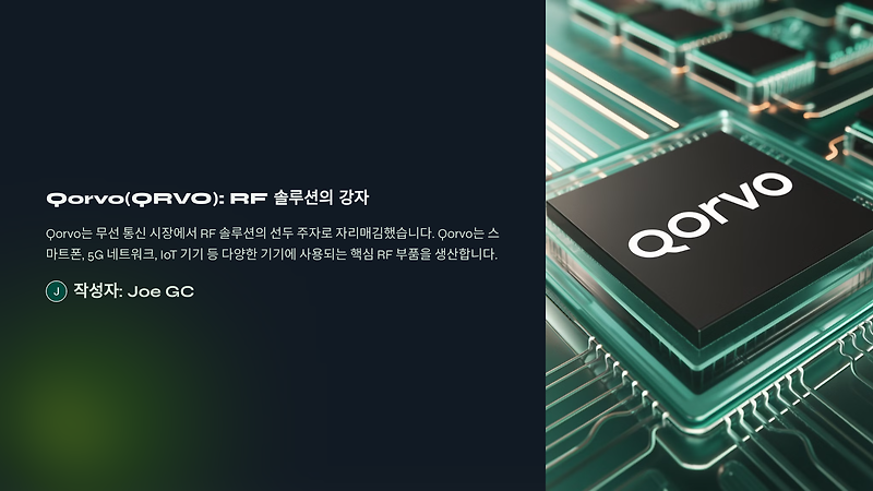 애플의 단짝: Qorvo(QRVO): RF 솔루션의 강자