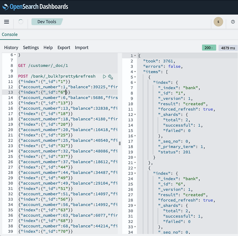 Opensearch index, query 모음