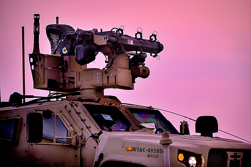 Balikatan 25 참가 미 해병대 MADIS의 XM914 기관포 실사격 훈련