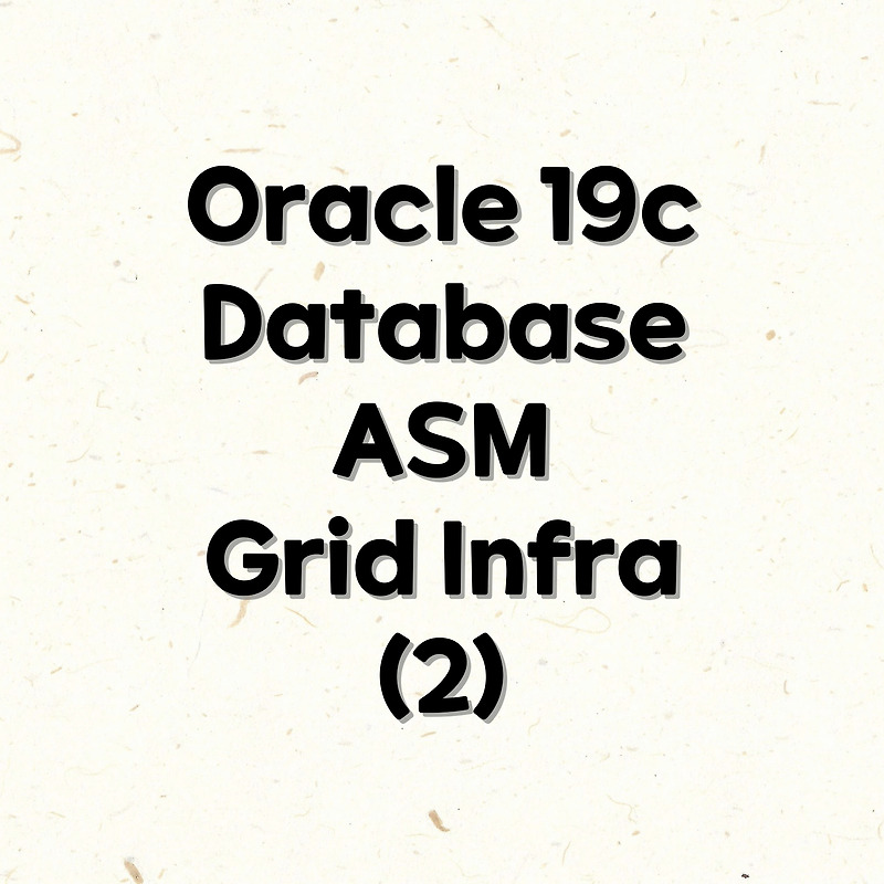 Oracle ASM, Grid Infrastructure, 19c Database 구축(2)
