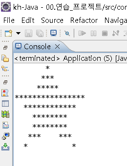 00. 연습프로젝트_별으로 별찍기(java eclipse)