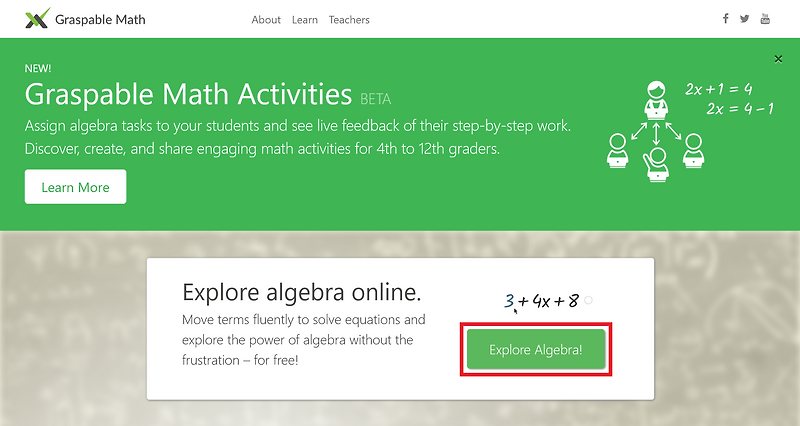 Graspable Math 캔버스와 활동 :: xandy