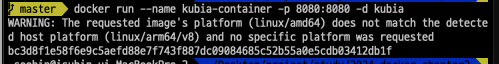 docker. The requested image's platform (linux/amd64) does not match the detected host platform ...