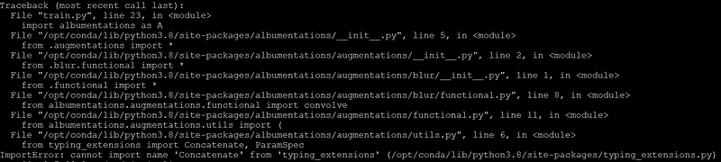 [Python]ImportError: cannot import name 'Concatenate' from 'typing ...