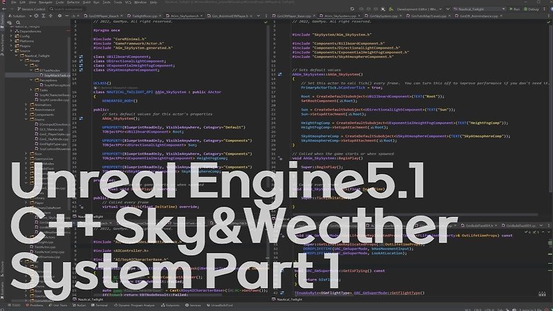 언리얼 엔진 5 (Unreal Engine 5) 하늘 & 날씨 시스템 Part 1(4k)