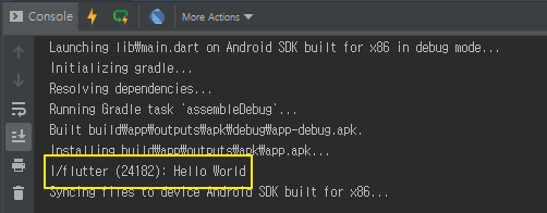 Flutter 강좌2 - Hello World
