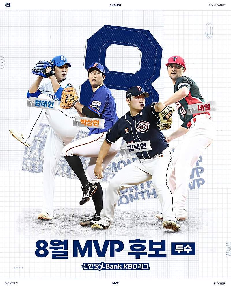 KBO 8월 MVP 후보 : 제임스 네일