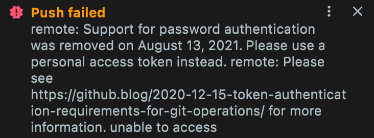 GitHub 403 Error. Access Token 설정 방법