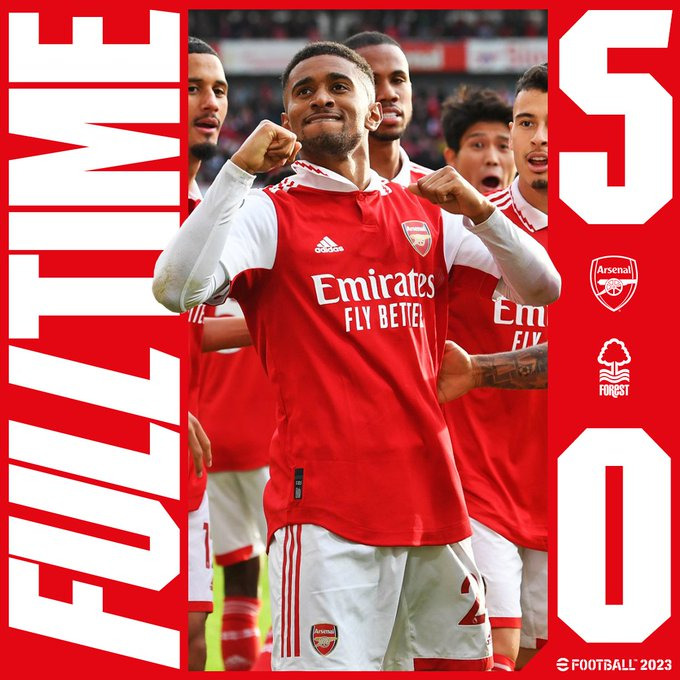 [22/23 EPL 12R 리뷰] 아스날(H)v노팅엄 포레스트 - (5:0 승) 완벽에 가까운