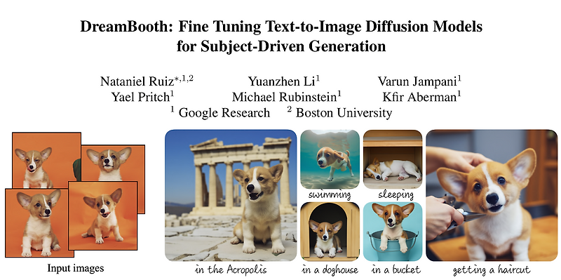 [Paper Review]DreamBooth : Fine Tunning Text-to-Image Diffusion Models for Subject-Driven ...