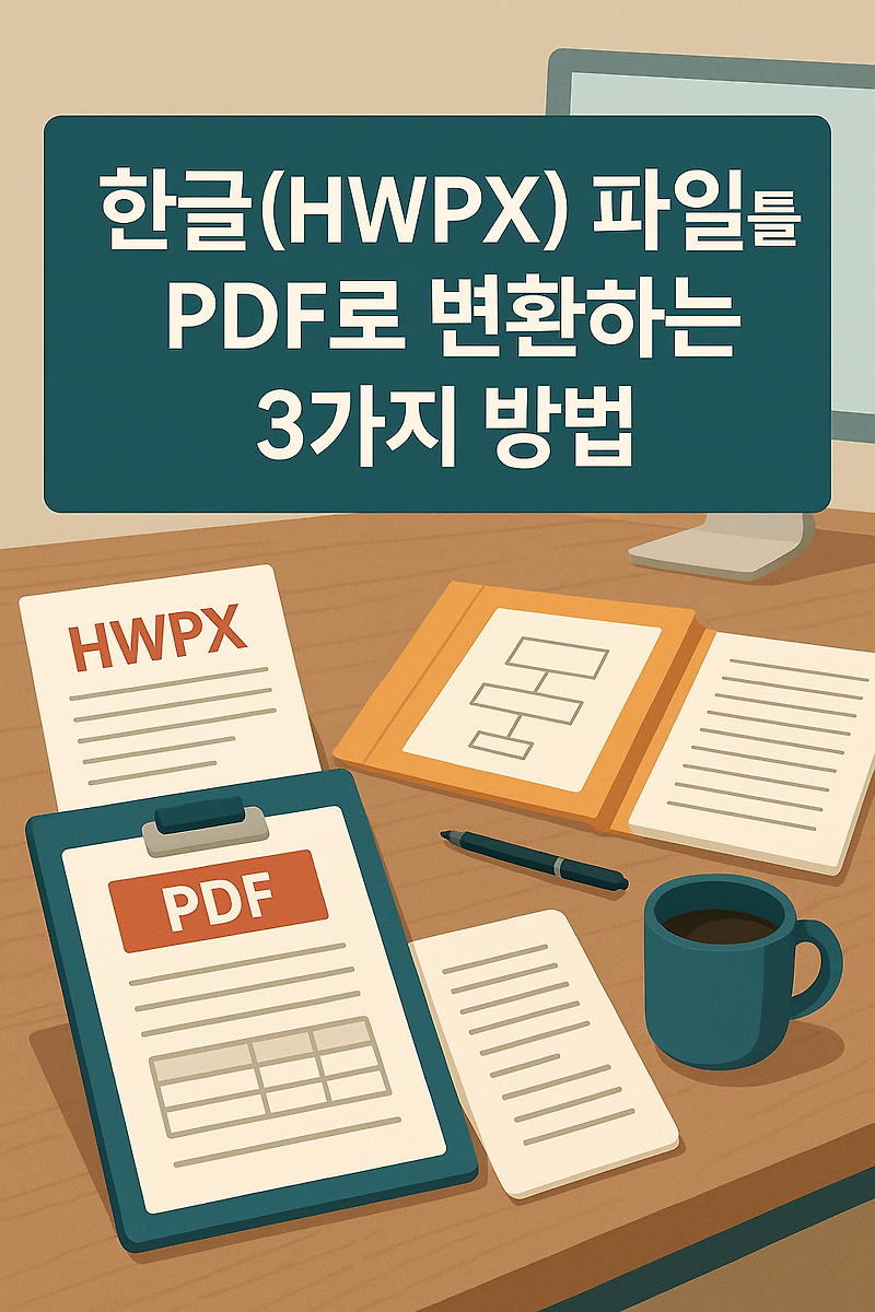 📄 한글(HWPX) 파일을 PDF로 변환하는 3가지 방법