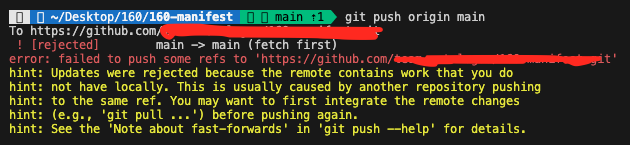 [GIT] 깃허브 pusherror: failed to push some refs to 'https://github.com/xxxxx/xxxxx.git'