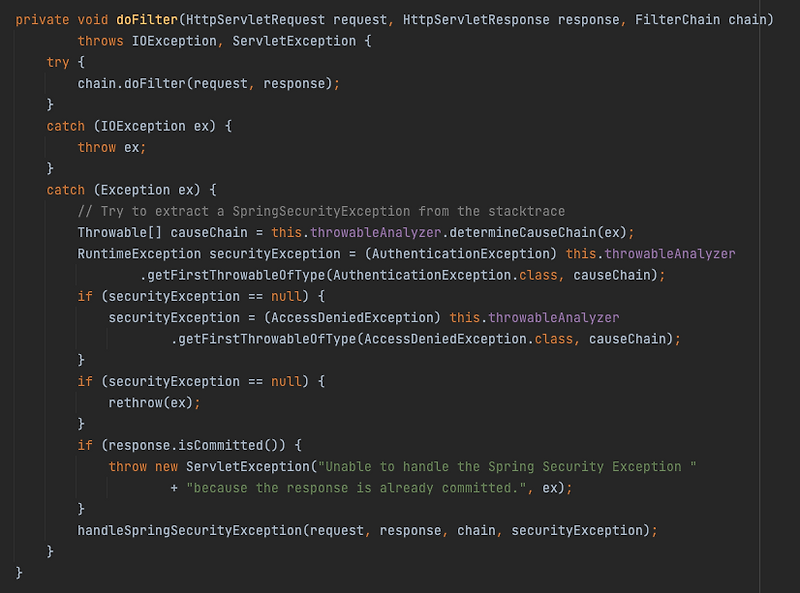 [Spring Security] AuthenticationException과 JWTException 분리 — chaewss
