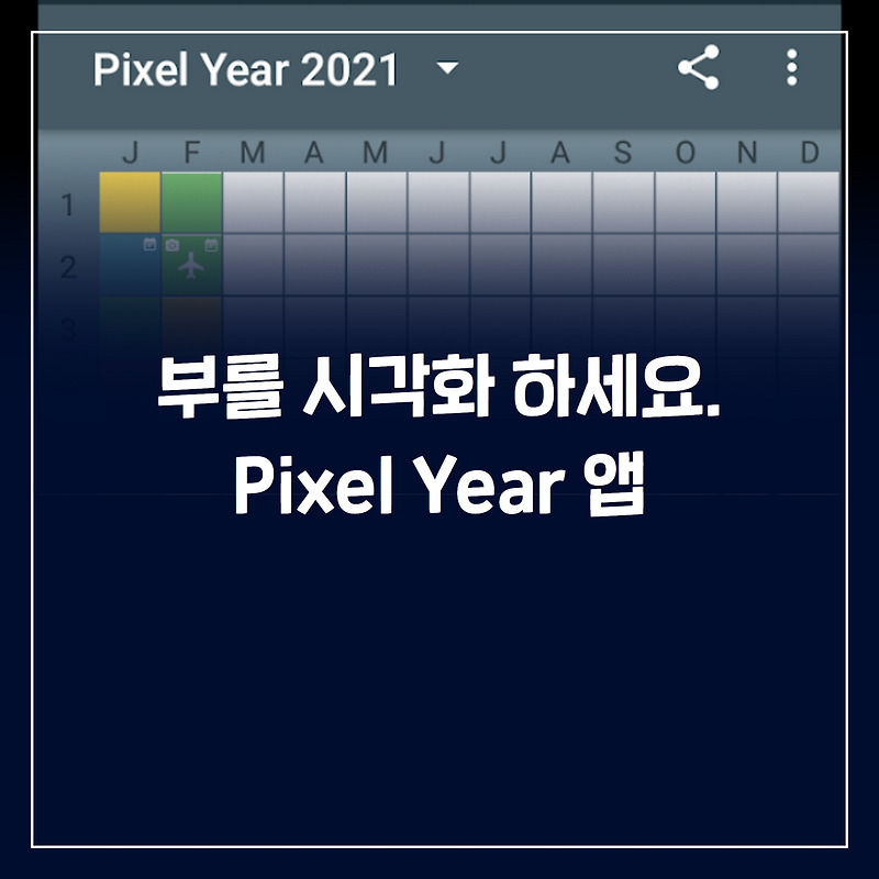 부를 시각화 하세요. Pixel Year 앱