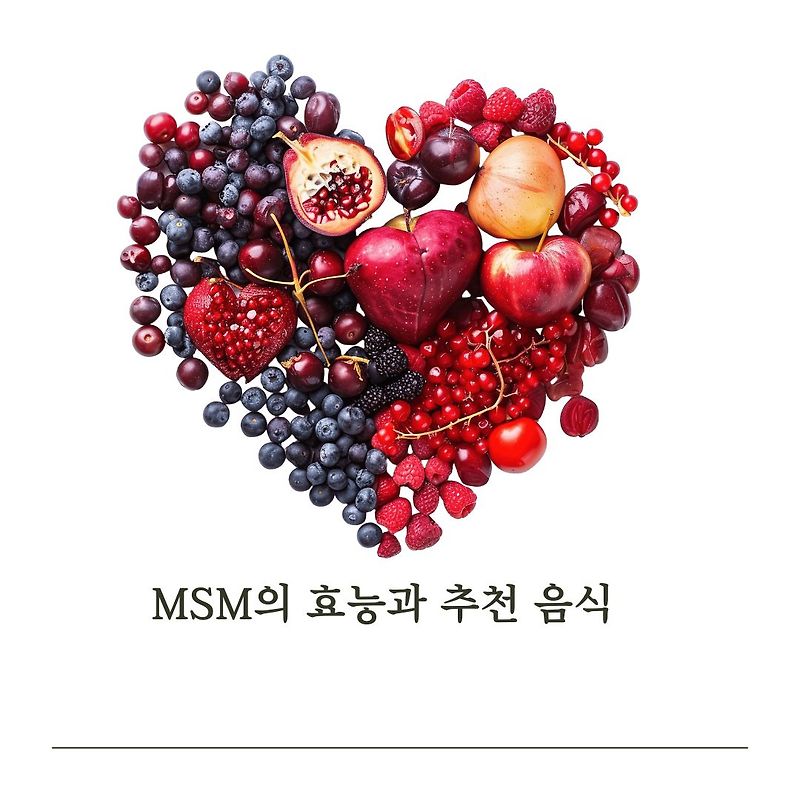 MSM의 효능과 추천 음식 알아보기