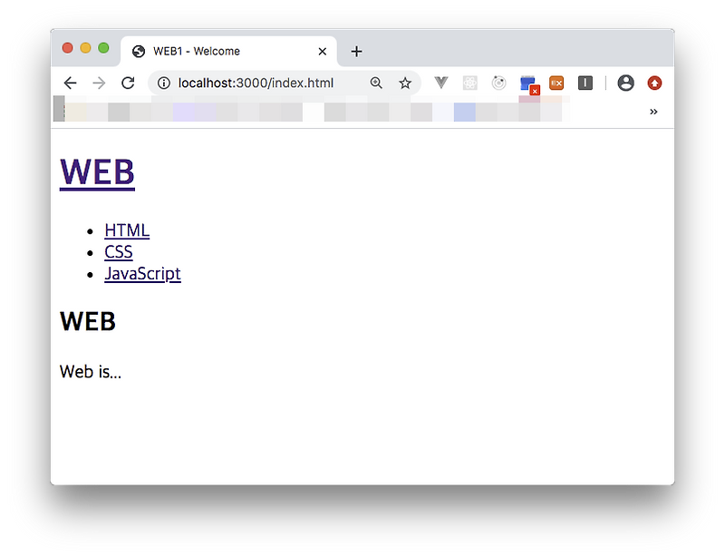 생활코딩 WEB2 - #1 Node.js 동적인 웹페이지 만들기 :: kanhi's coding