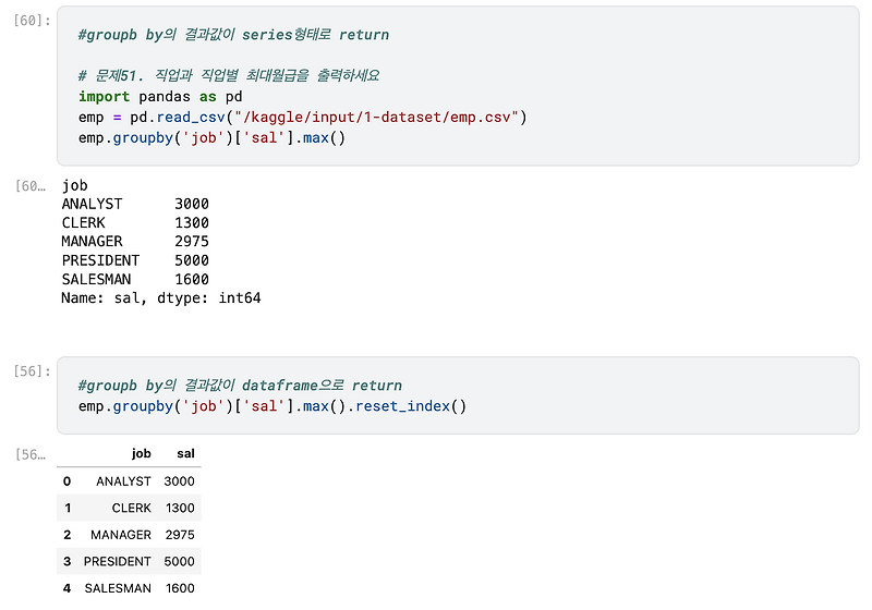 python - group by와 reset_index()함수