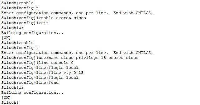 Cisco Switch 초기 Configuration - Username and Password