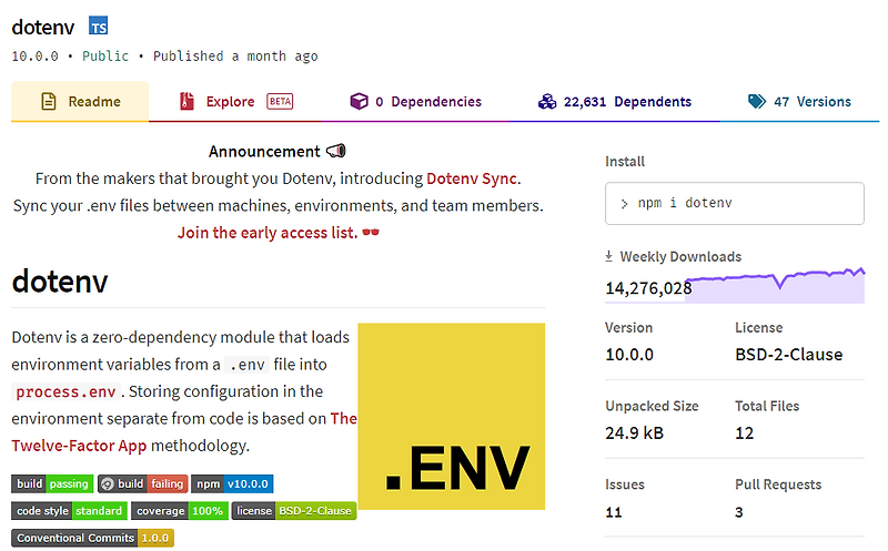 [Node.js] dotenv를 이용해 암호화하기