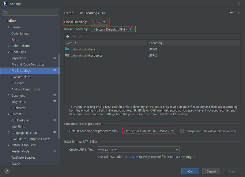 [Intellij] File Encoding, Tomcat Console 한글 깨짐 해결 방법