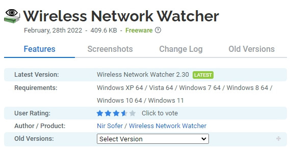 Wireless Network Watcher 무료 다운로드