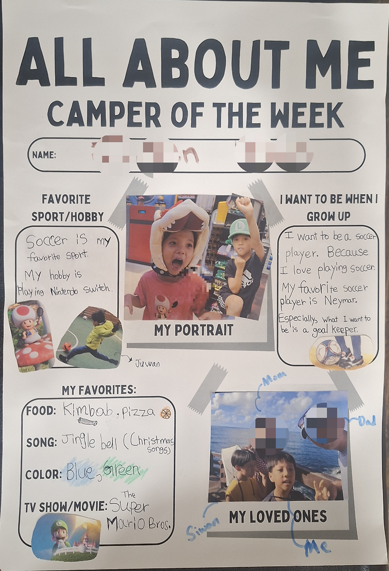 미국 초등학교의 특별한 프로그램, Camper of the Week : 엄마는 바쁘다 바빠