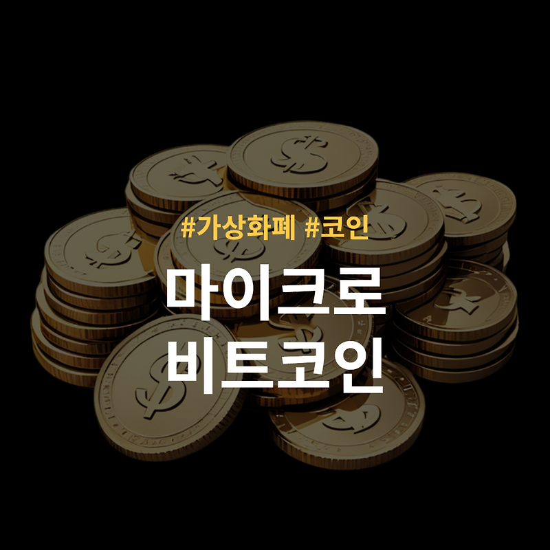 마이크로 비트코인 (Micro Bitcoin) 소개: 작고 효율적인 비트코인의 새로운 형태