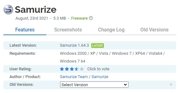 Samurize 무료 다운로드