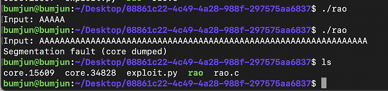 [dreamhack] Return Address Overwrite